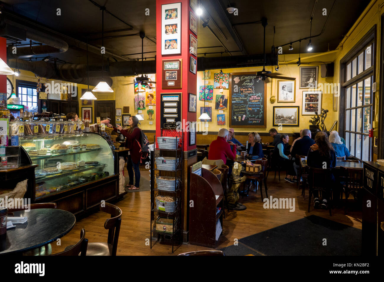 USA Virginia VA Williamsburg Food restaurant Aromas cafe Stock Photo ...