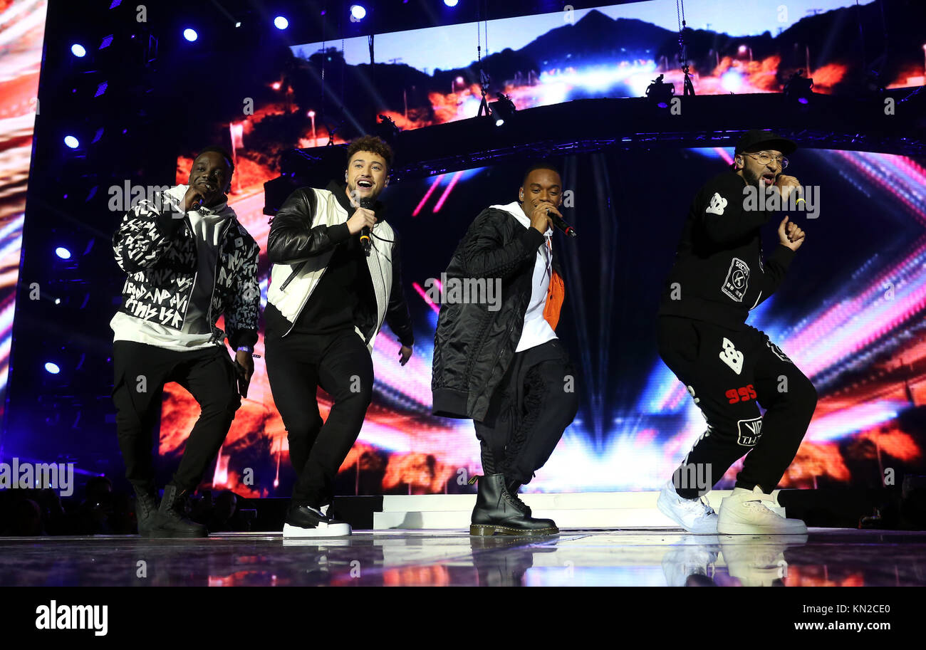 Rak-Su perform on stage during day one of Capital's Jingle Bell Ball ...
