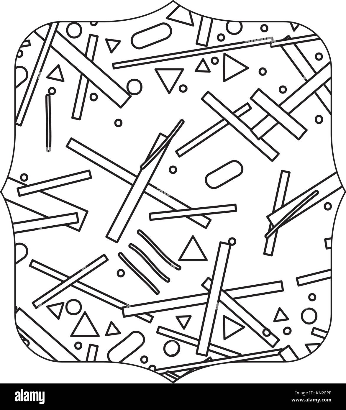 line quadrate with abstract graphic style background vector ...