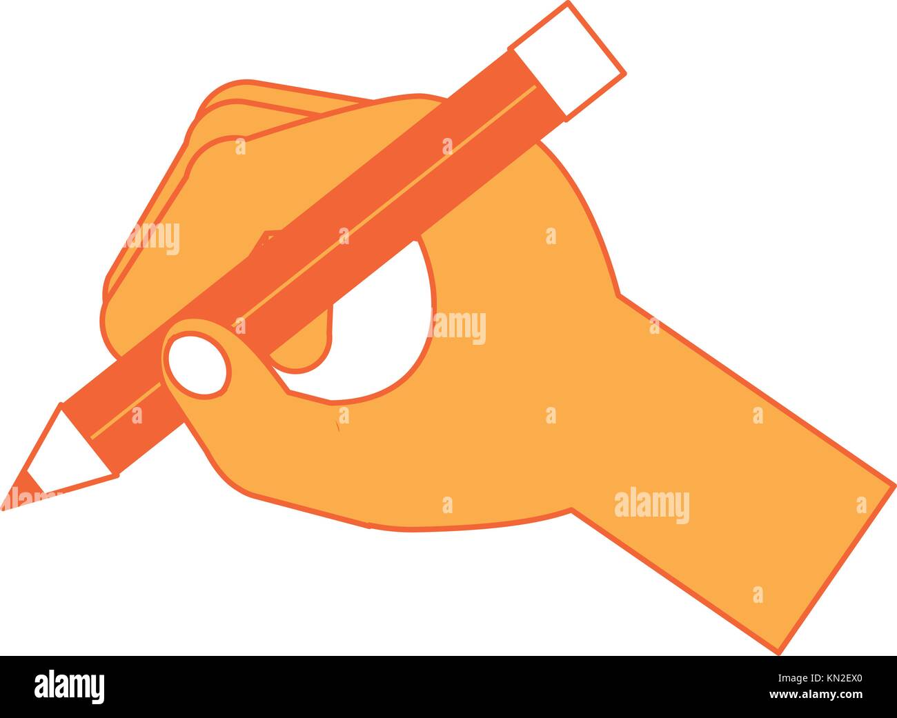 hand holding a pencil icon Stock Vector Image & Art - Alamy