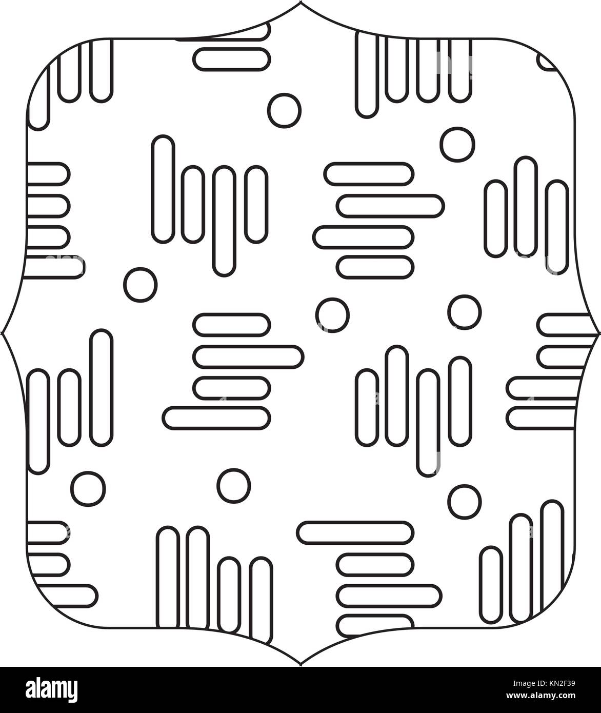 line quadrate with abstract geometric style background vector ...