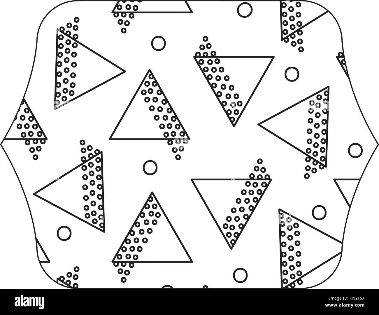 edge quadrate with geometric style figures background vector ...
