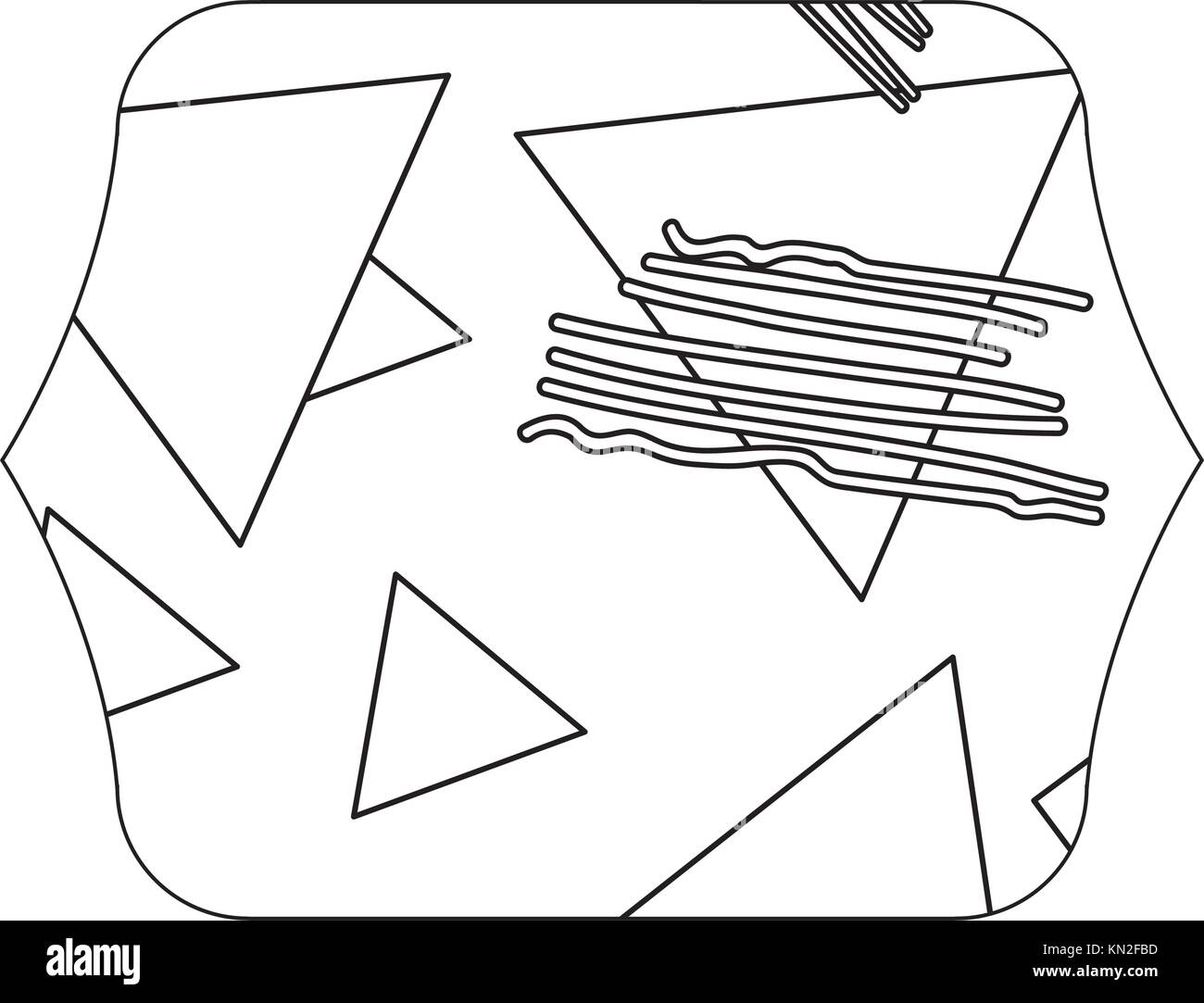 edge quadrate with geometric figure stye background vector illustration ...
