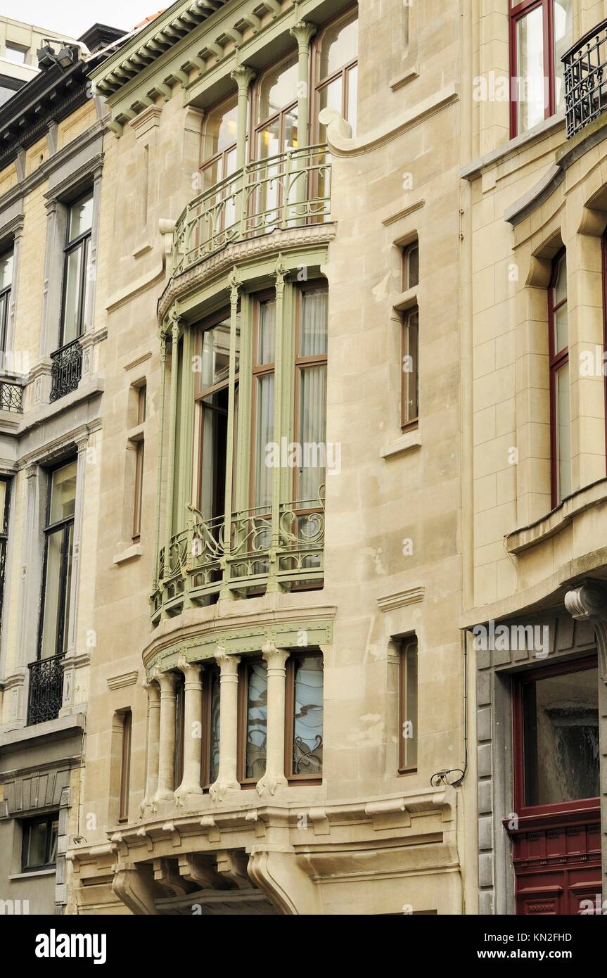 horta hotel solvay, brussels. foreshortening of historical building ...