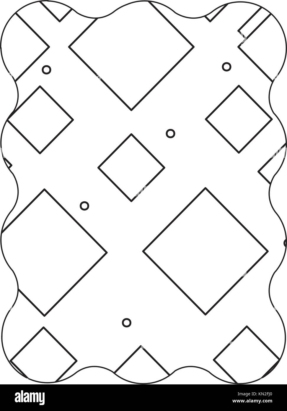 line retangle with memphis graphic style background vector illustration ...