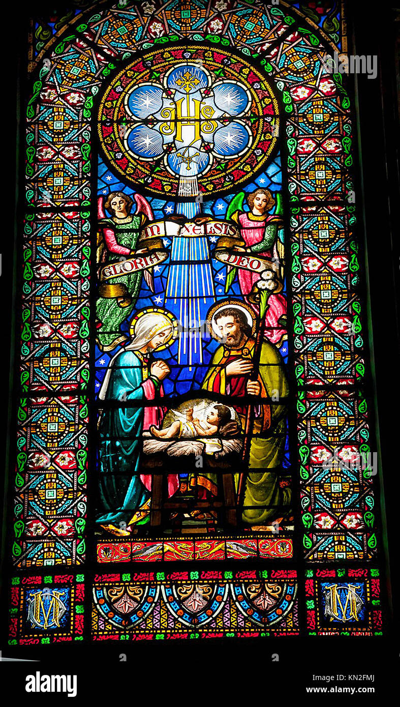 Nativity Scene Stained Glass