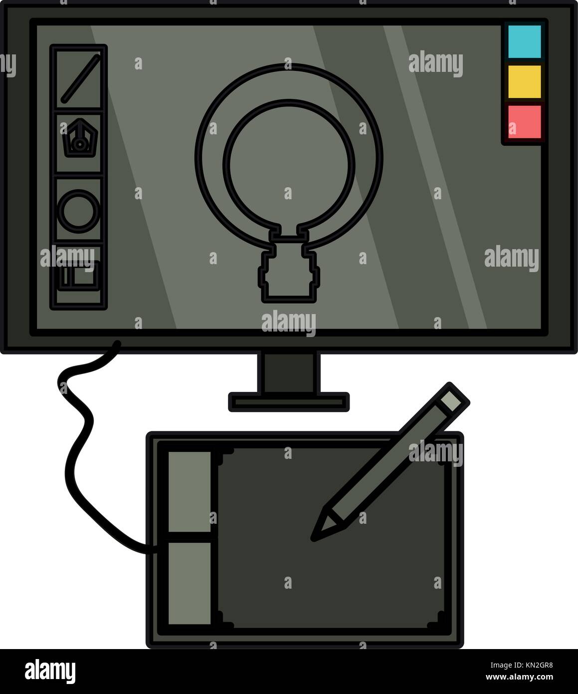 computer and graphic design concept Stock Vector Image & Art - Alamy