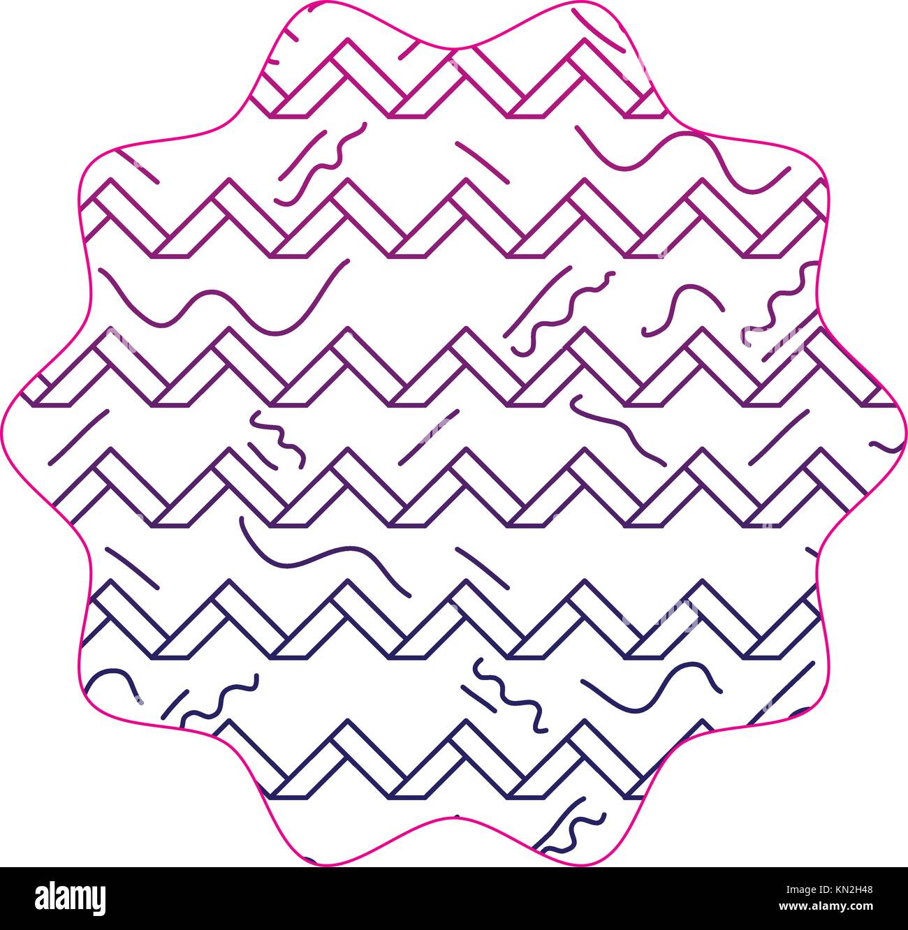 color line star with graphic abstract memphis background vector ...