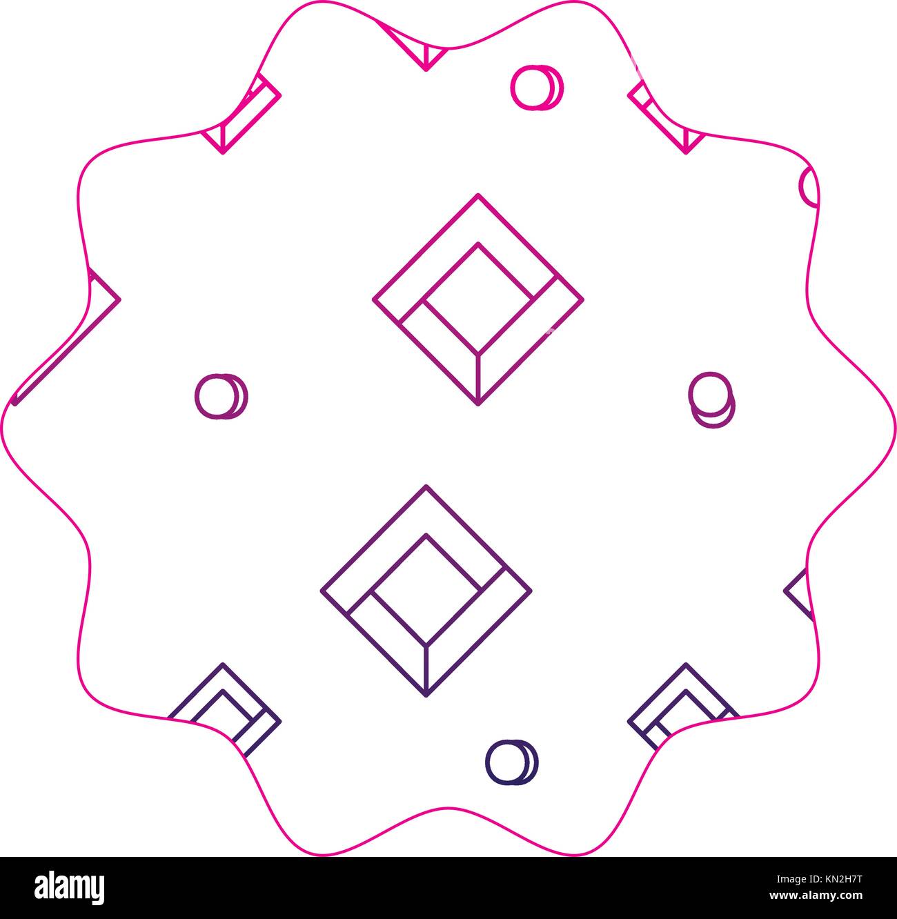 color line star with memphis style abstract background vector ...