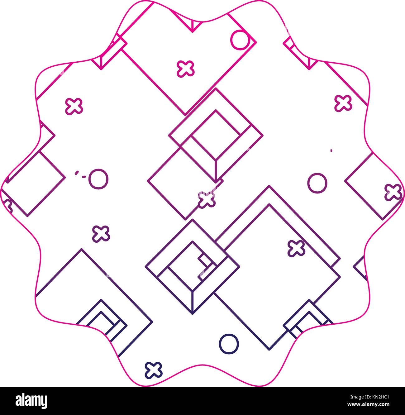 color line star with geometric style graphic background vector ...