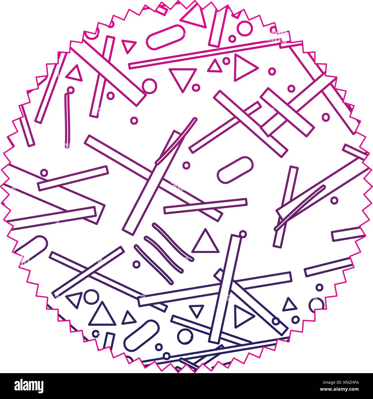 color line circle with abstract graphic style background vector ...