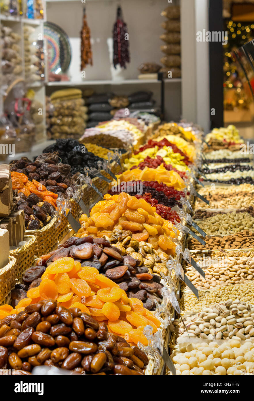 Counter ( showcase ) Shop oriental sweets Stock Photo - Alamy