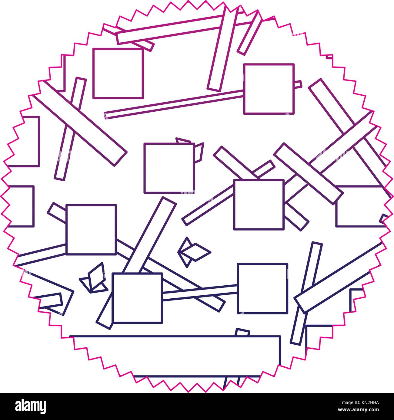 color line circle with graphic abstract style background vector ...