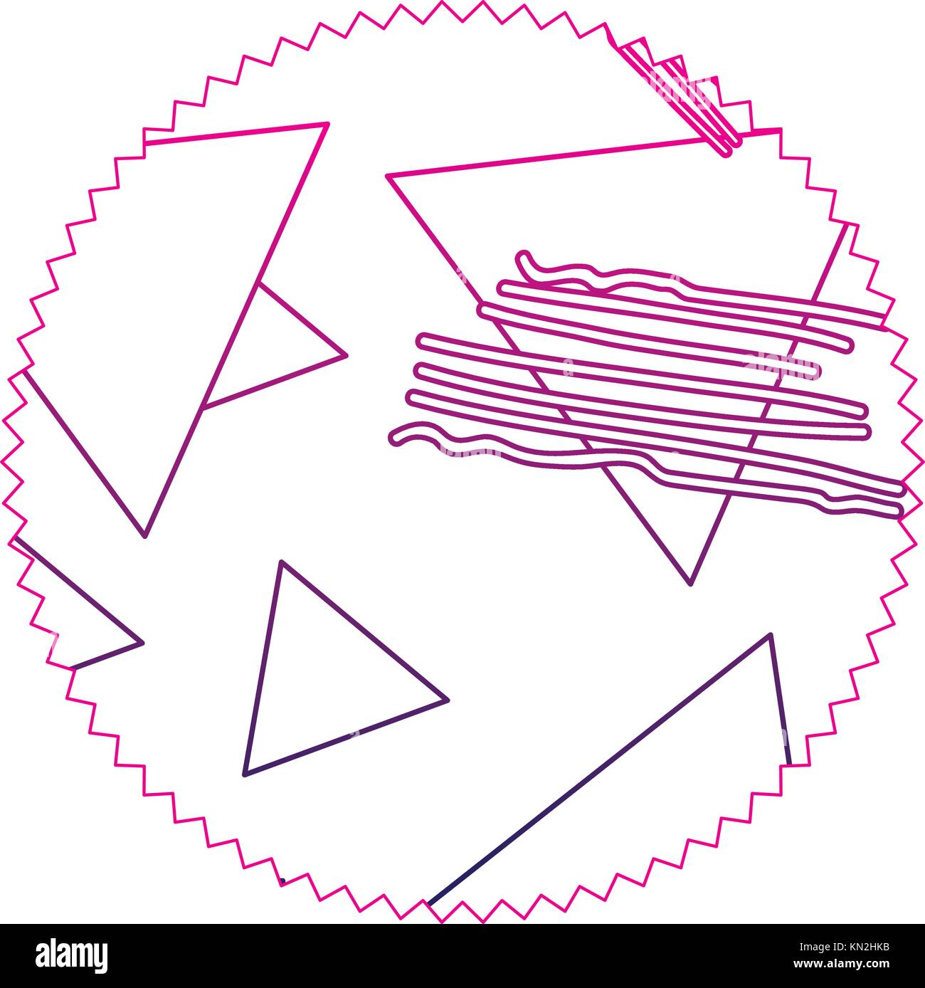 color line circle with geometric figure stye background vector ...