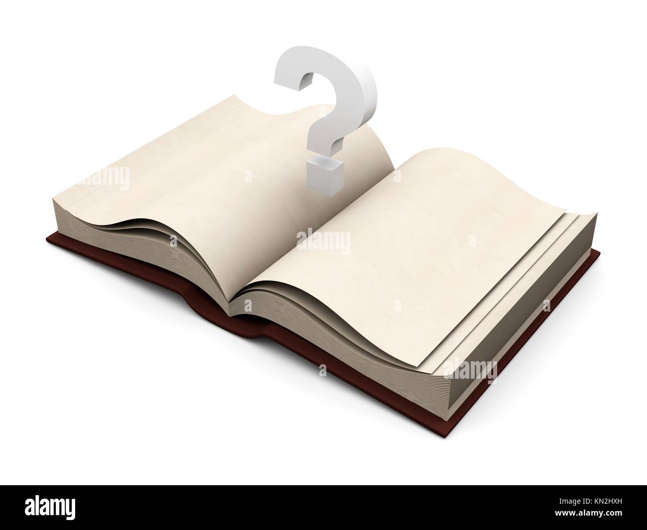 Open book question mark 3d hi-res stock photography and images - Alamy