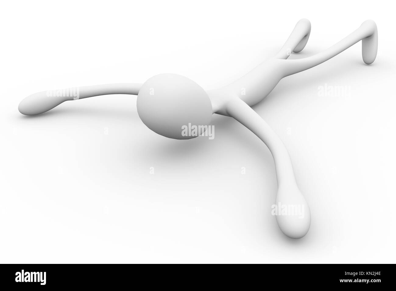 Cartoon Illustration Man Laying On High Resolution Stock Photography ...