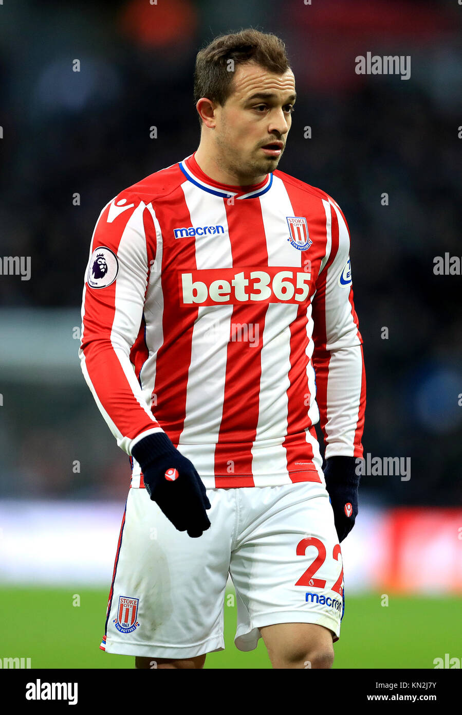 Stoke City's Xherdan Shaqiri during the Premier League match at Wembley ...