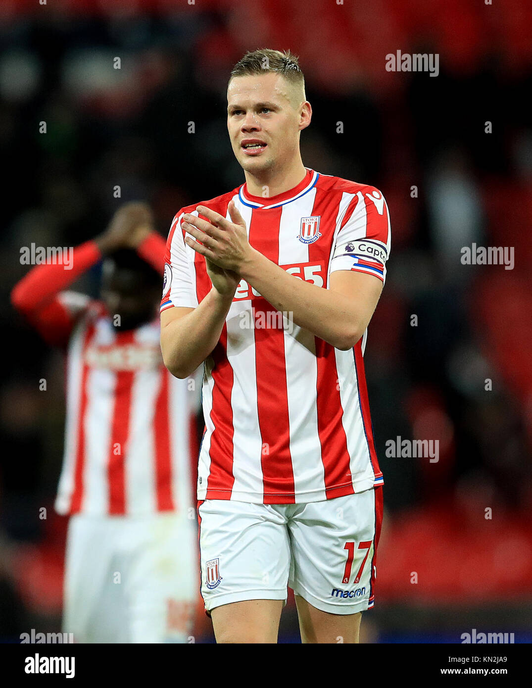 Stoke City's Ryan Shawcross during the Premier League match at Wembley ...