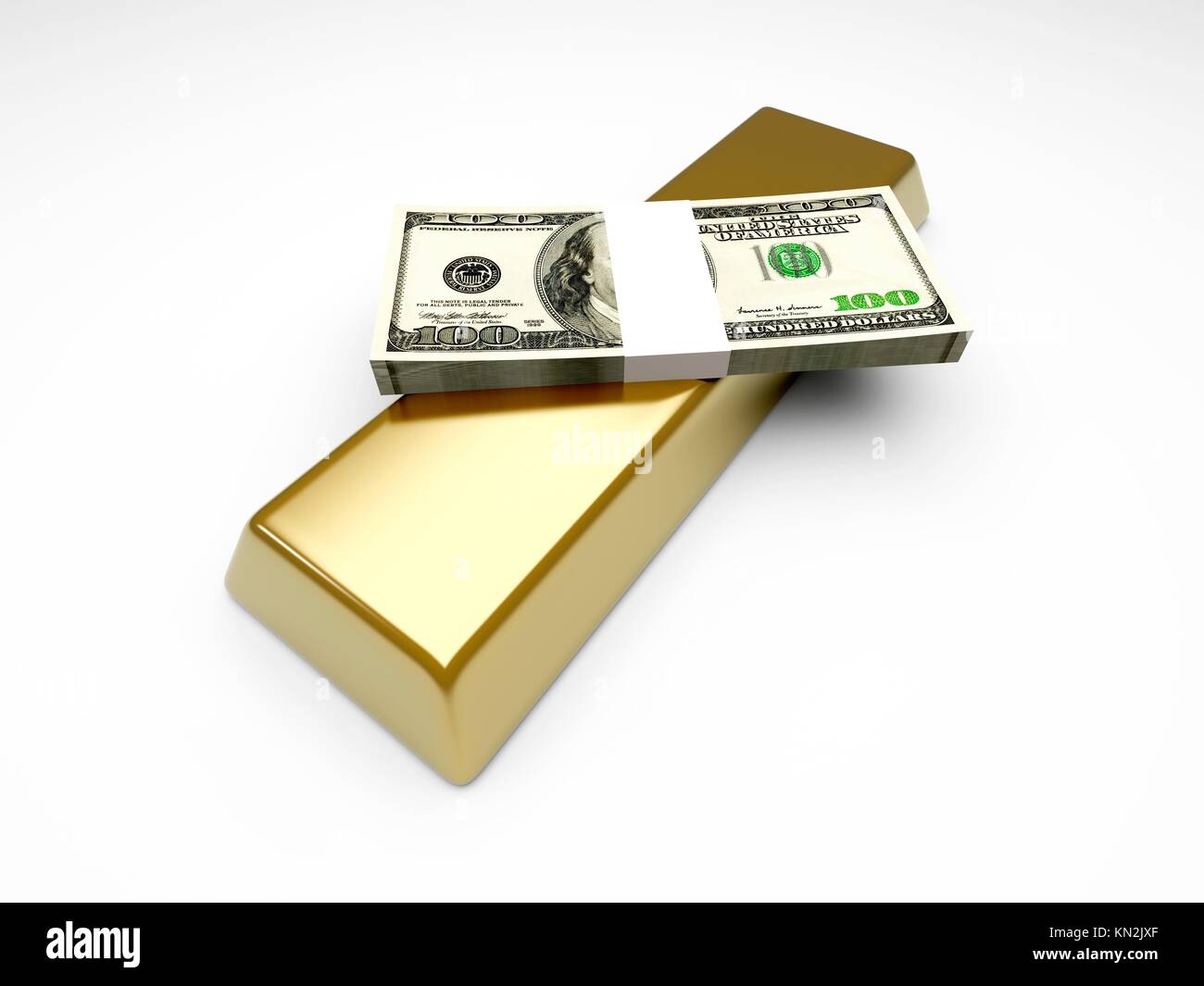Commodities and cash investments 3D rendered Illustration Stock Photo ...