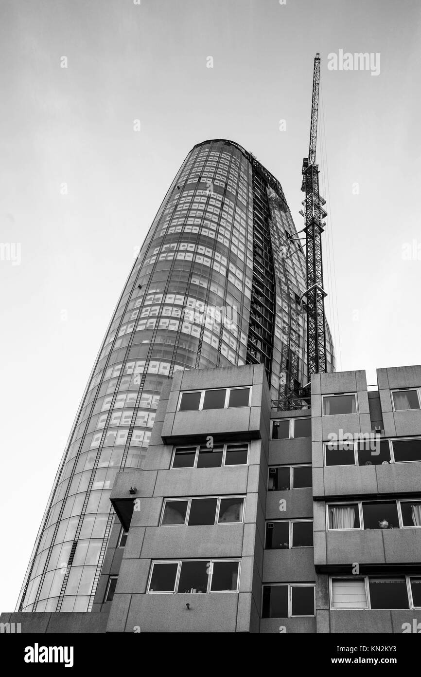 Modern High Rise Tower Blocks Accommodation Bankside Southwark London ...