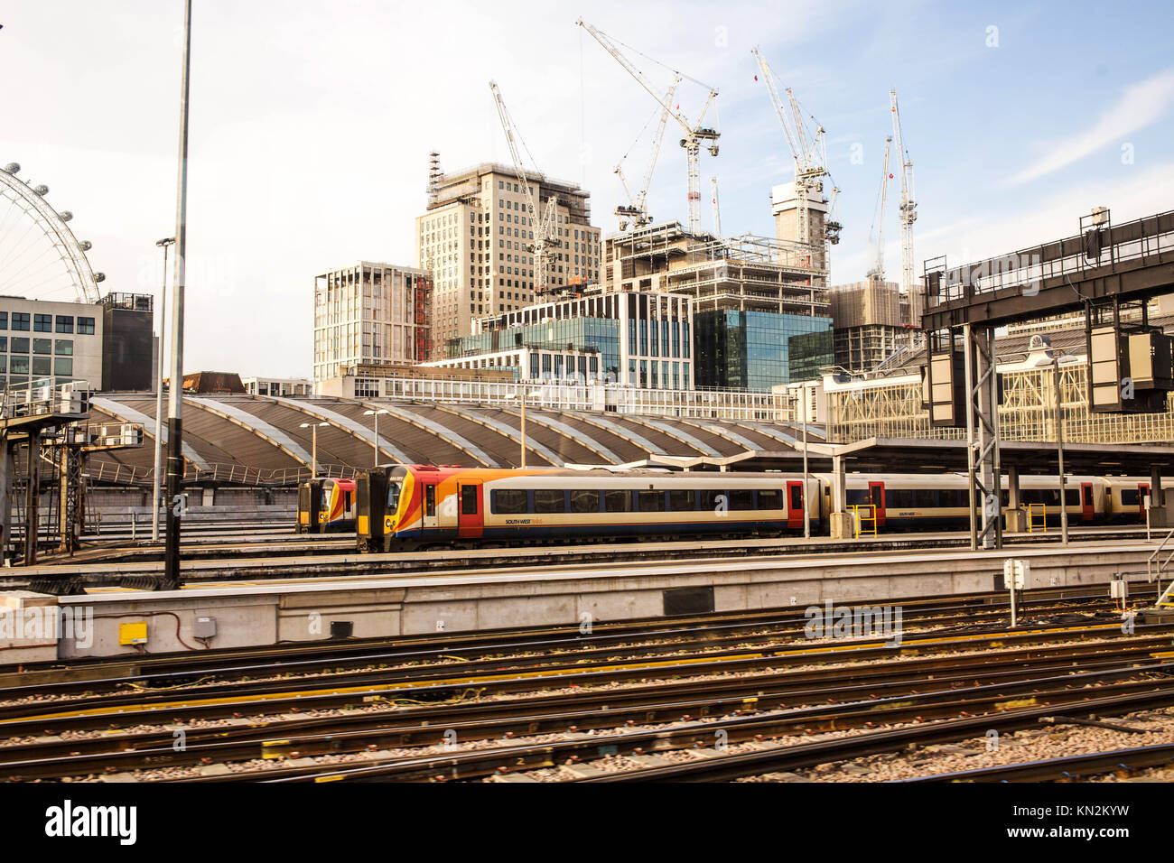 Waterloo Railway Station and Rail Tracks London Stock Photo - Alamy