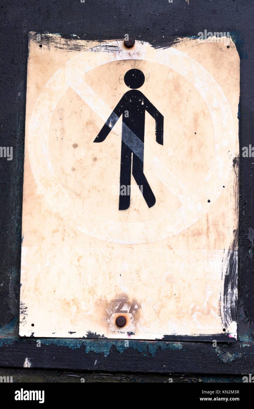 Old safety sign hi-res stock photography and images - Alamy