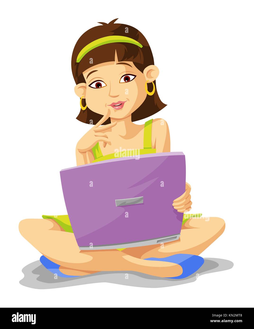 College student using laptop drawing Cut Out Stock Images & Pictures ...