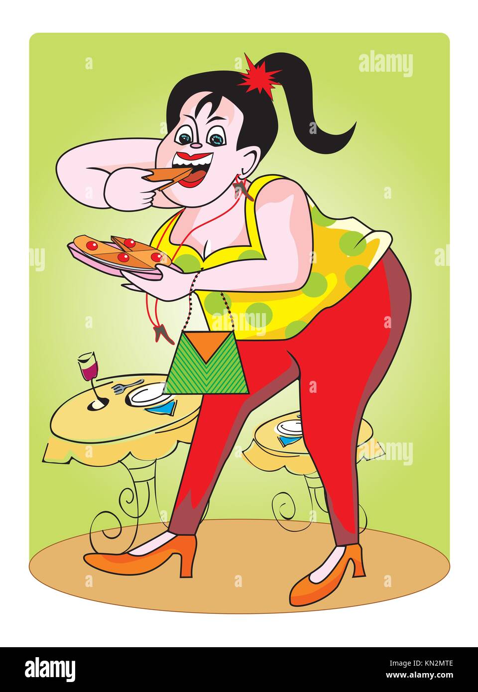 Fat girl drinking Cut Out Stock Images & Pictures - Alamy