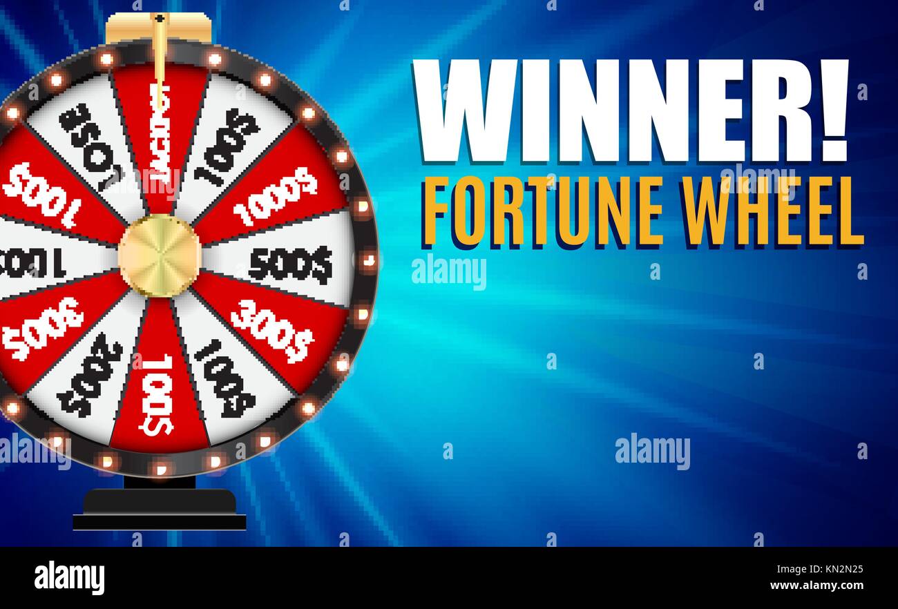 Wheel of Fortune, Lucky Icon with Place for Text. Vector Illustration ...