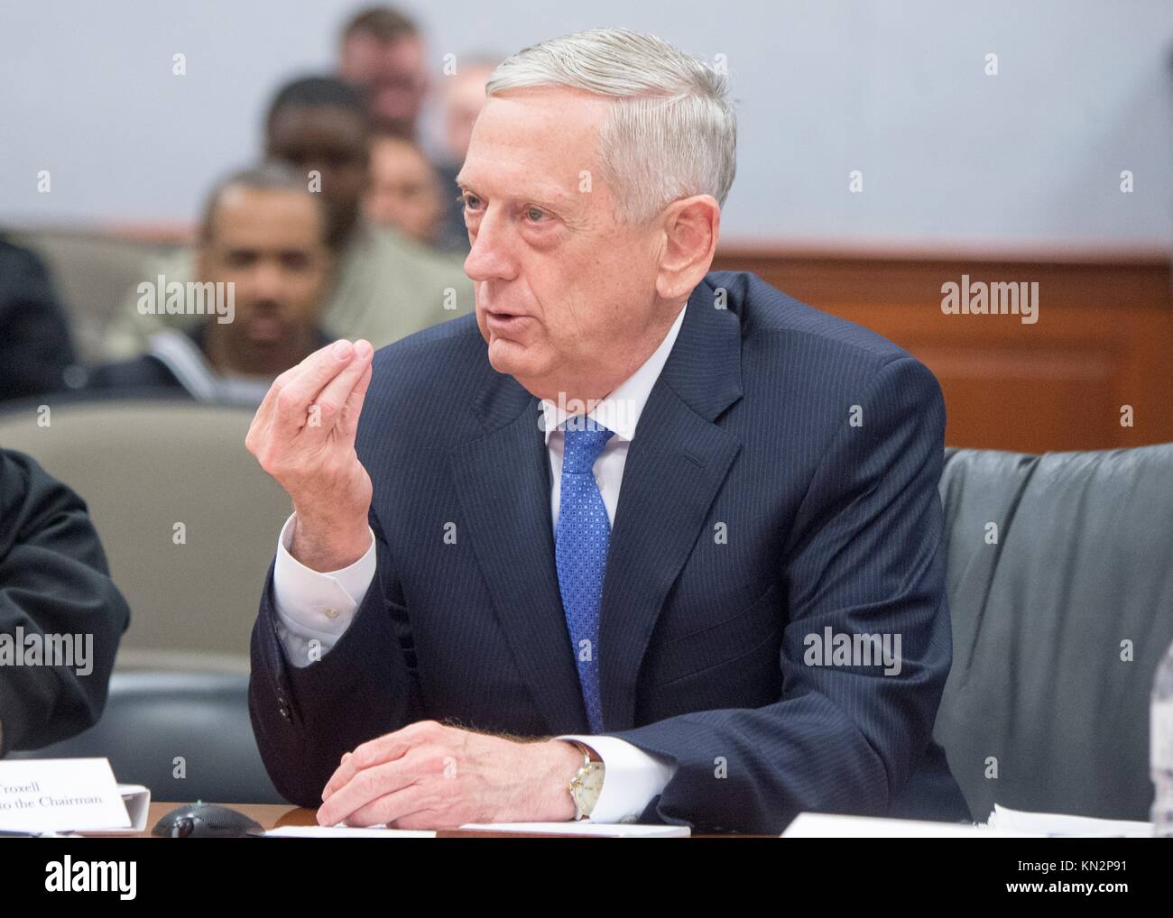 U.S. Defense Secretary James Mattis speaks during the Department of ...