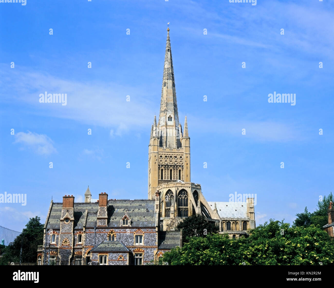 Norwich City Cathedral, Norwich. Norfolk, England, United Kingdom Stock ...