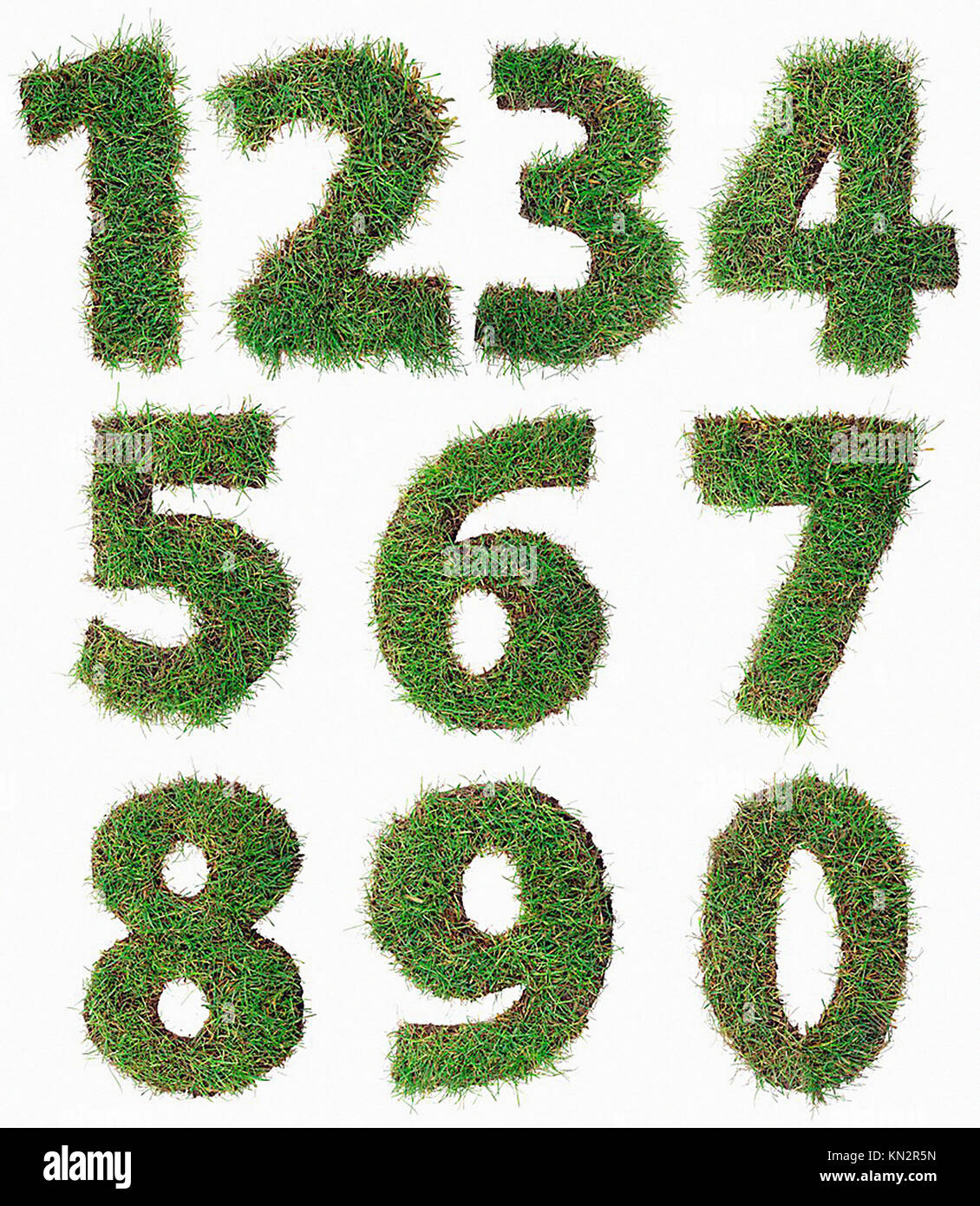 Numbers cut out of grass hi-res stock photography and images - Alamy