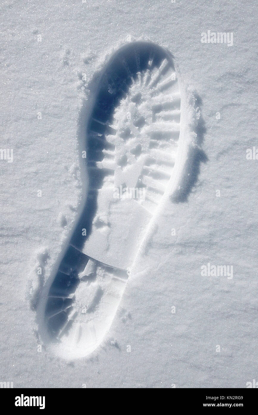 Boot Print In Snow High Resolution Stock Photography and Images - Alamy