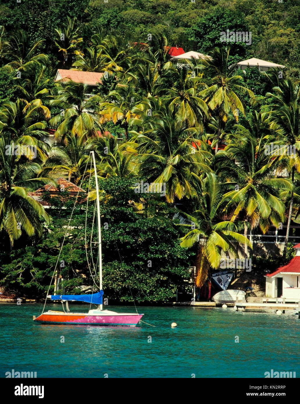 Marigot Bay, St. Lucia, Windward Isles, West Indies, Caribbean Stock ...