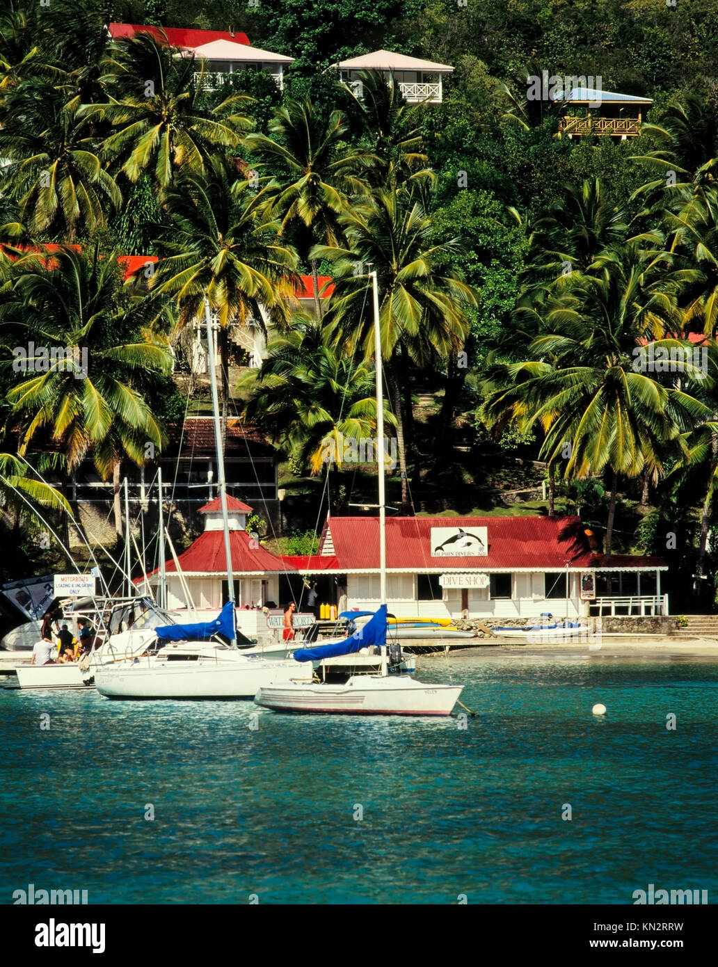 Marigot Bay, St. Lucia, Windward Isles, West Indies, Caribbean Stock ...
