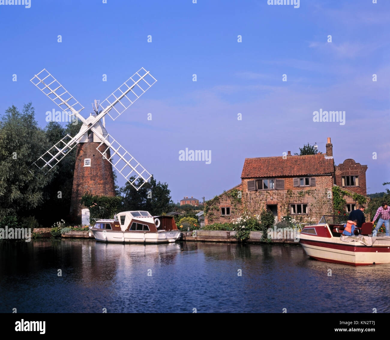 Hunsett Mill on the River Ant, The Broads National Park, Stalham ...