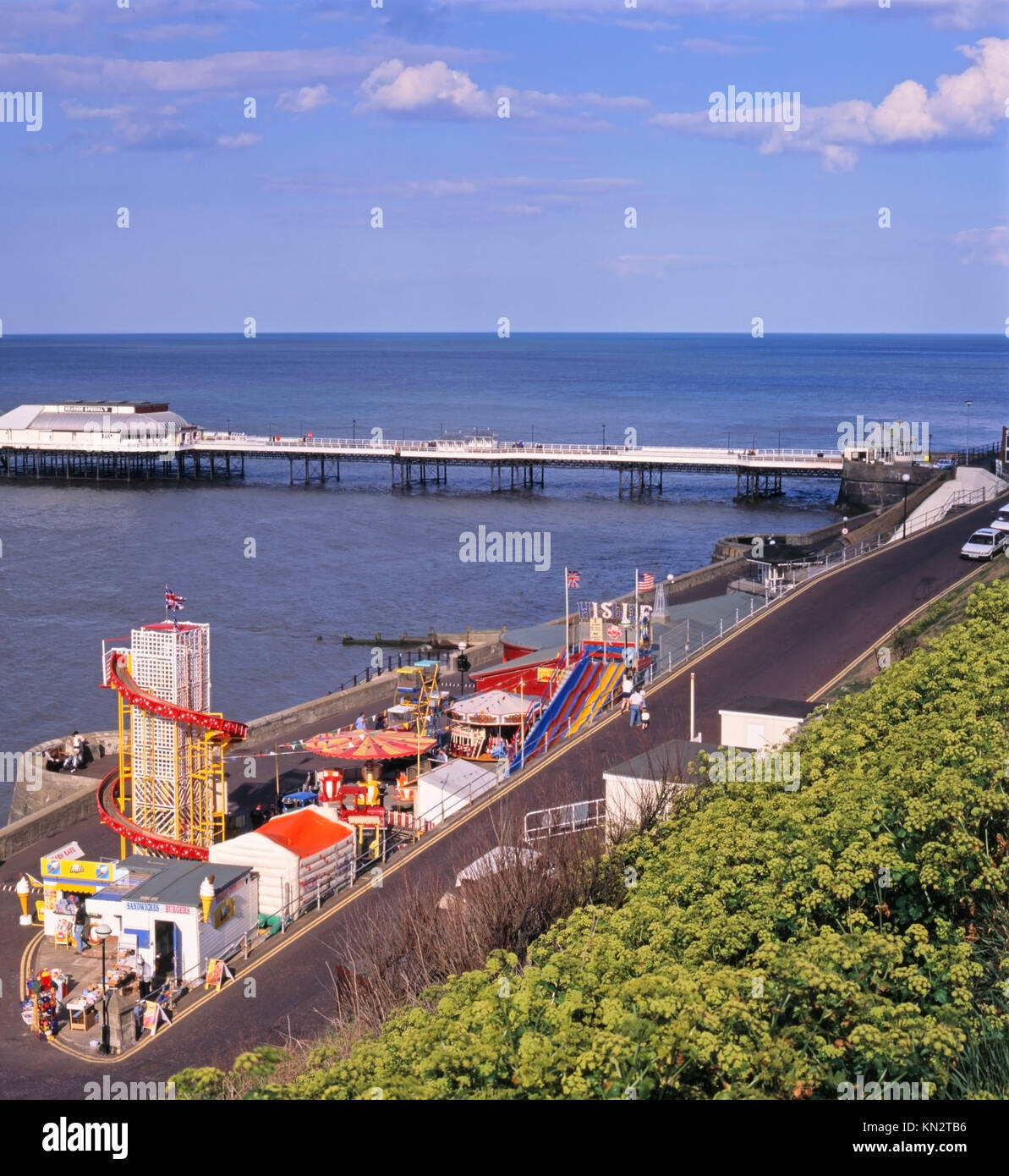 Seaside helta skelta and funfair rides, Pavilion Theatre and Cromer ...