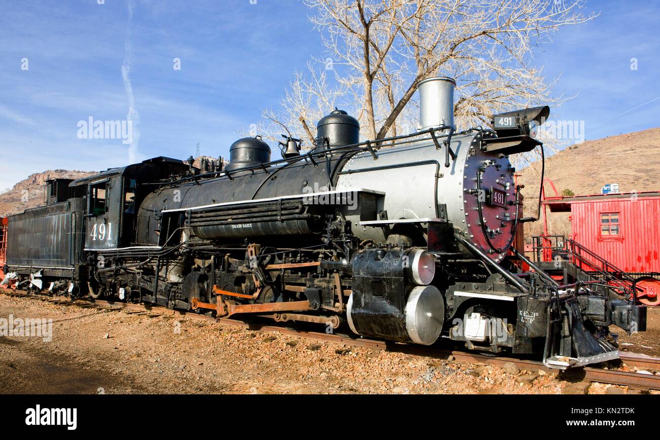 Steam locomotive in colorado railroad museum hi-res stock photography ...