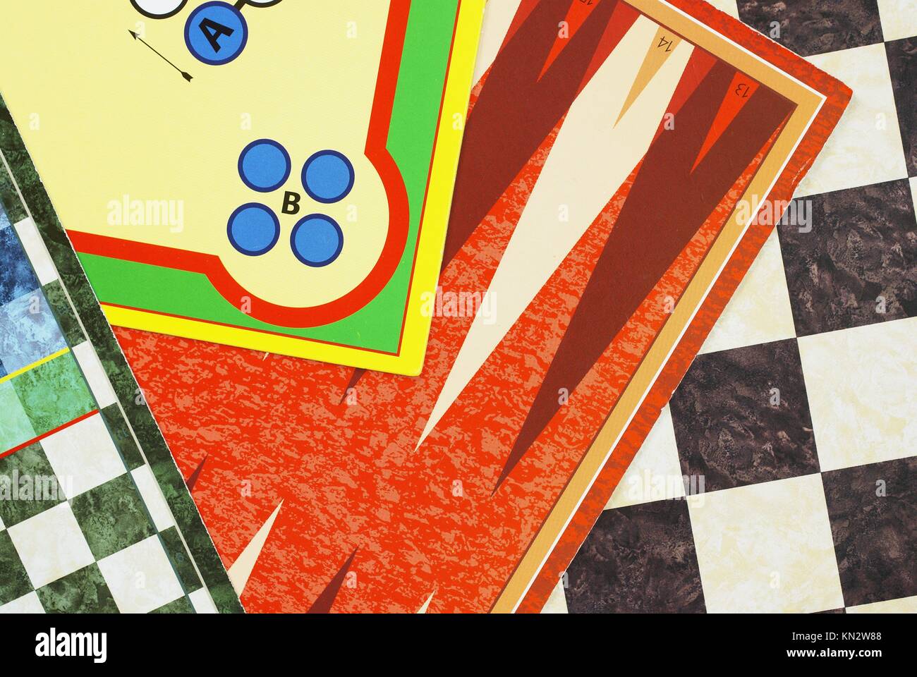 Top view of board games Stock Photo - Alamy