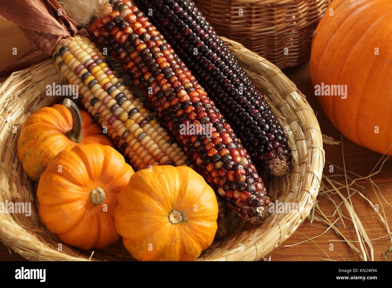 Indian corn basket hi-res stock photography and images - Alamy