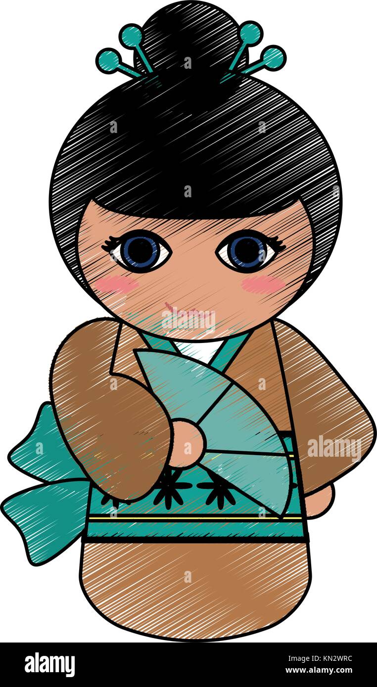 Geisha cartoon avatar Stock Vector Image & Art - Alamy