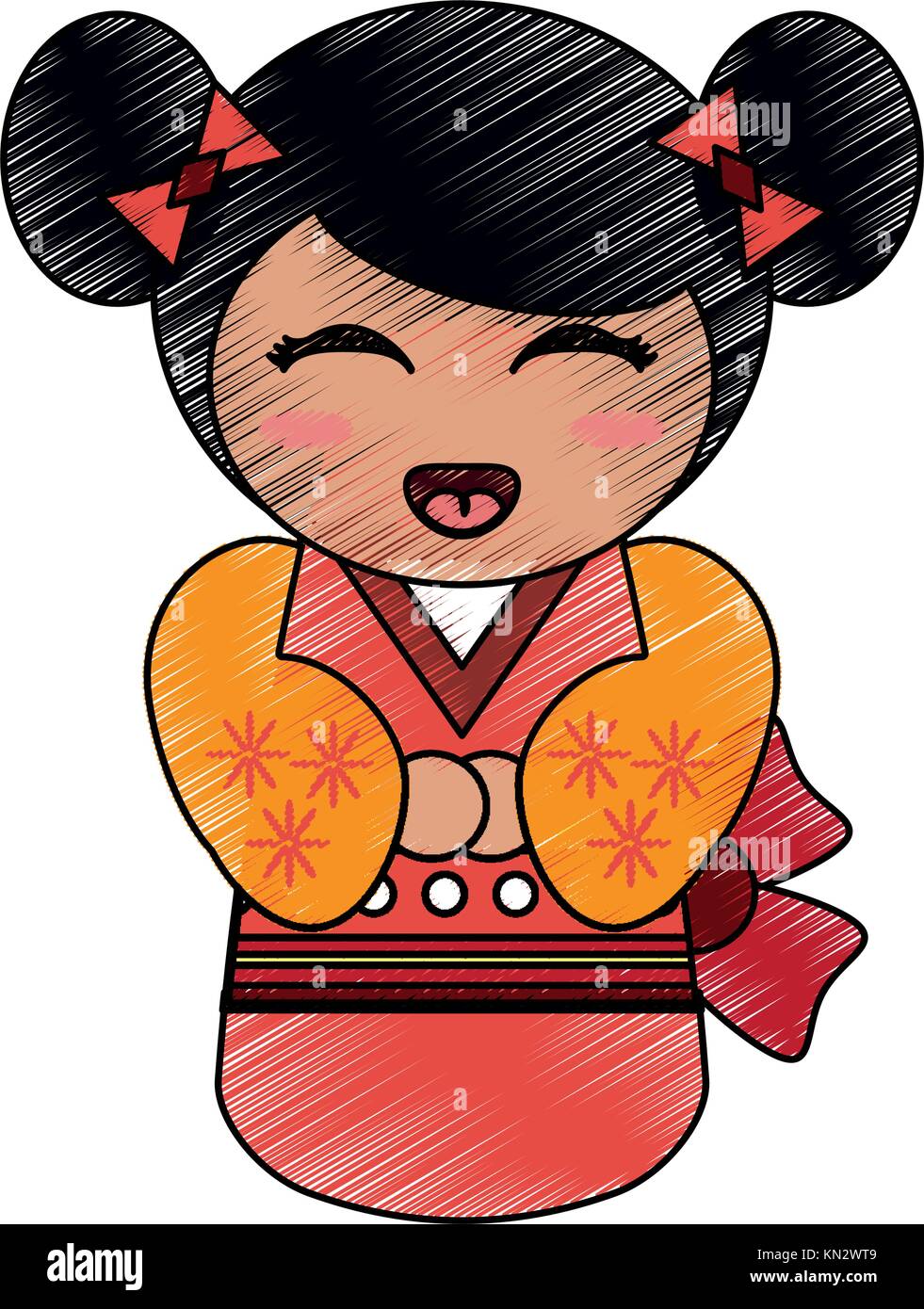 Geisha cartoon avatar Stock Vector Image & Art - Alamy