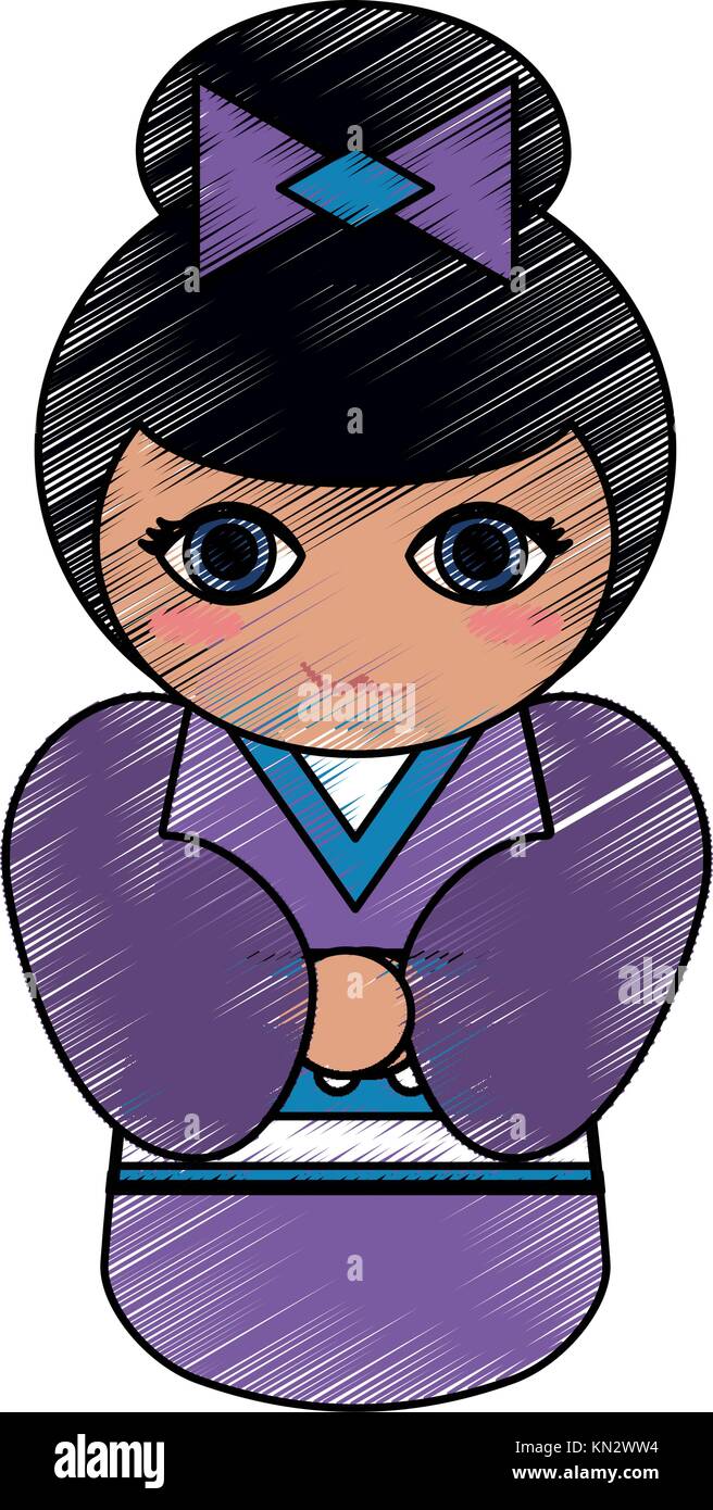 Geisha cartoon avatar Stock Vector Image & Art - Alamy