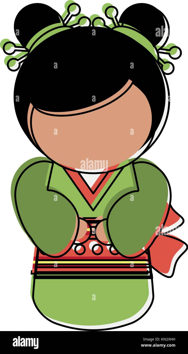 Geisha cartoon avatar Stock Vector Image & Art - Alamy