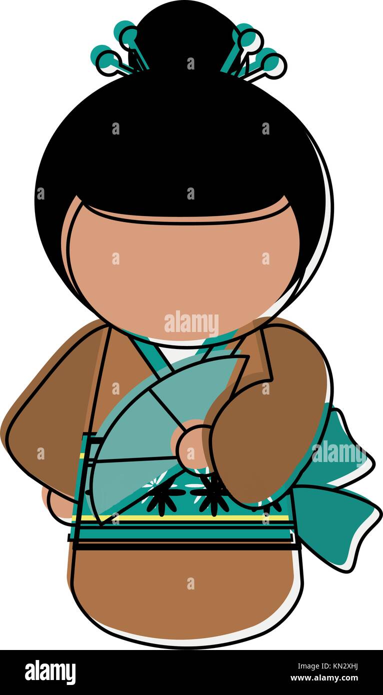 Geisha cartoon avatar Stock Vector Image & Art - Alamy