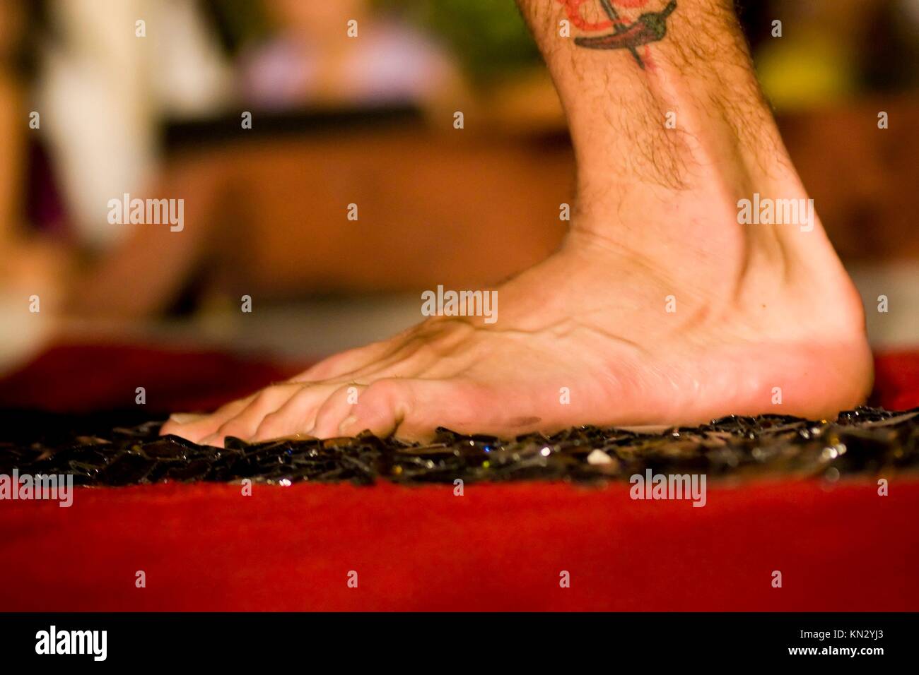 Walking broken glass hi-res stock photography and images - Alamy