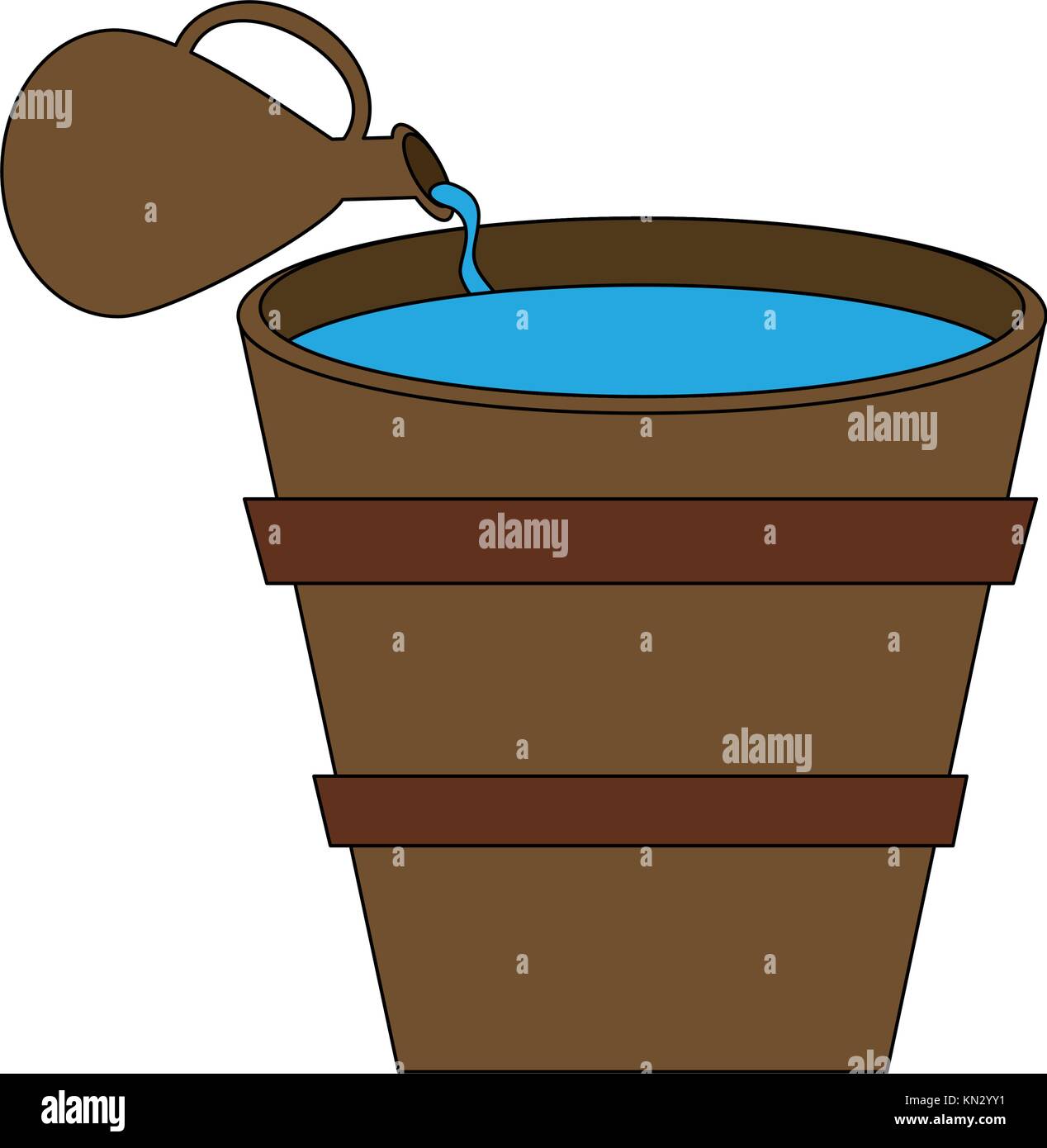 Jug and bucket with water Stock Vector Image & Art - Alamy