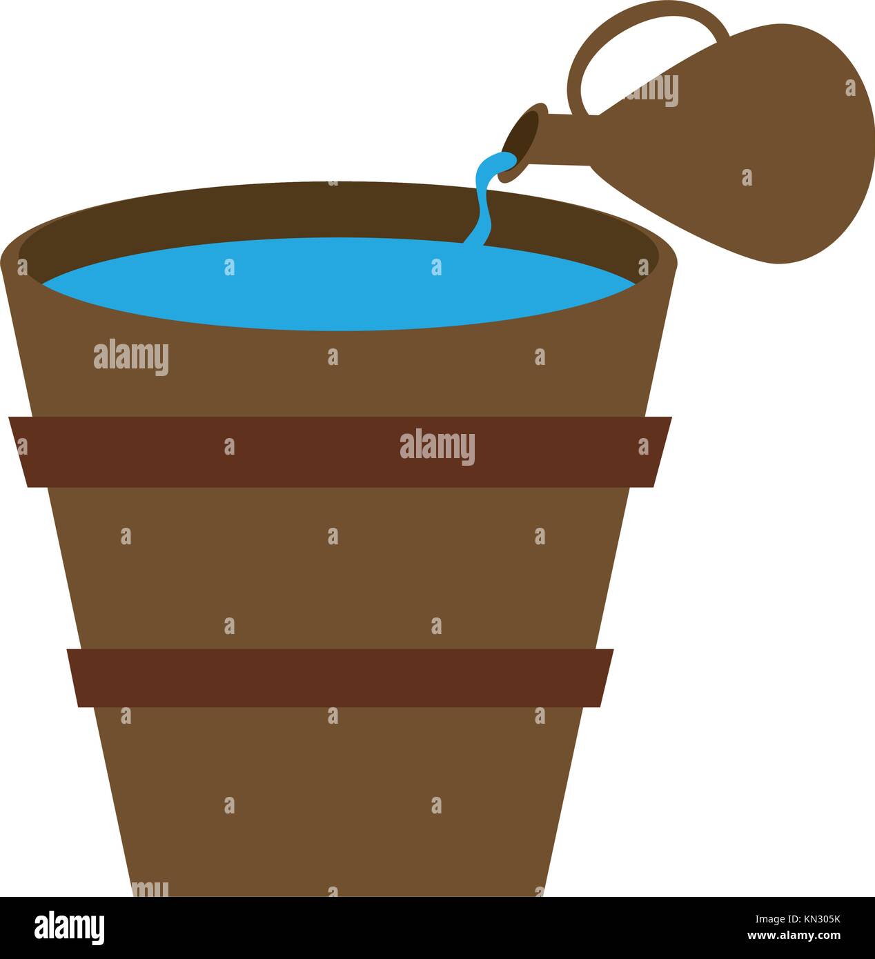 Jug and bucket with water Stock Vector Image & Art - Alamy