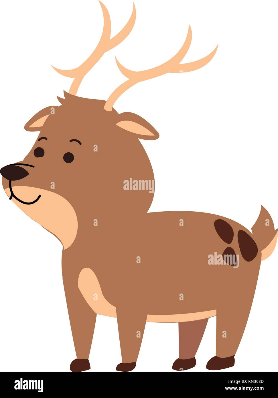 Reindeer cute cartoon Stock Vector Image & Art - Alamy