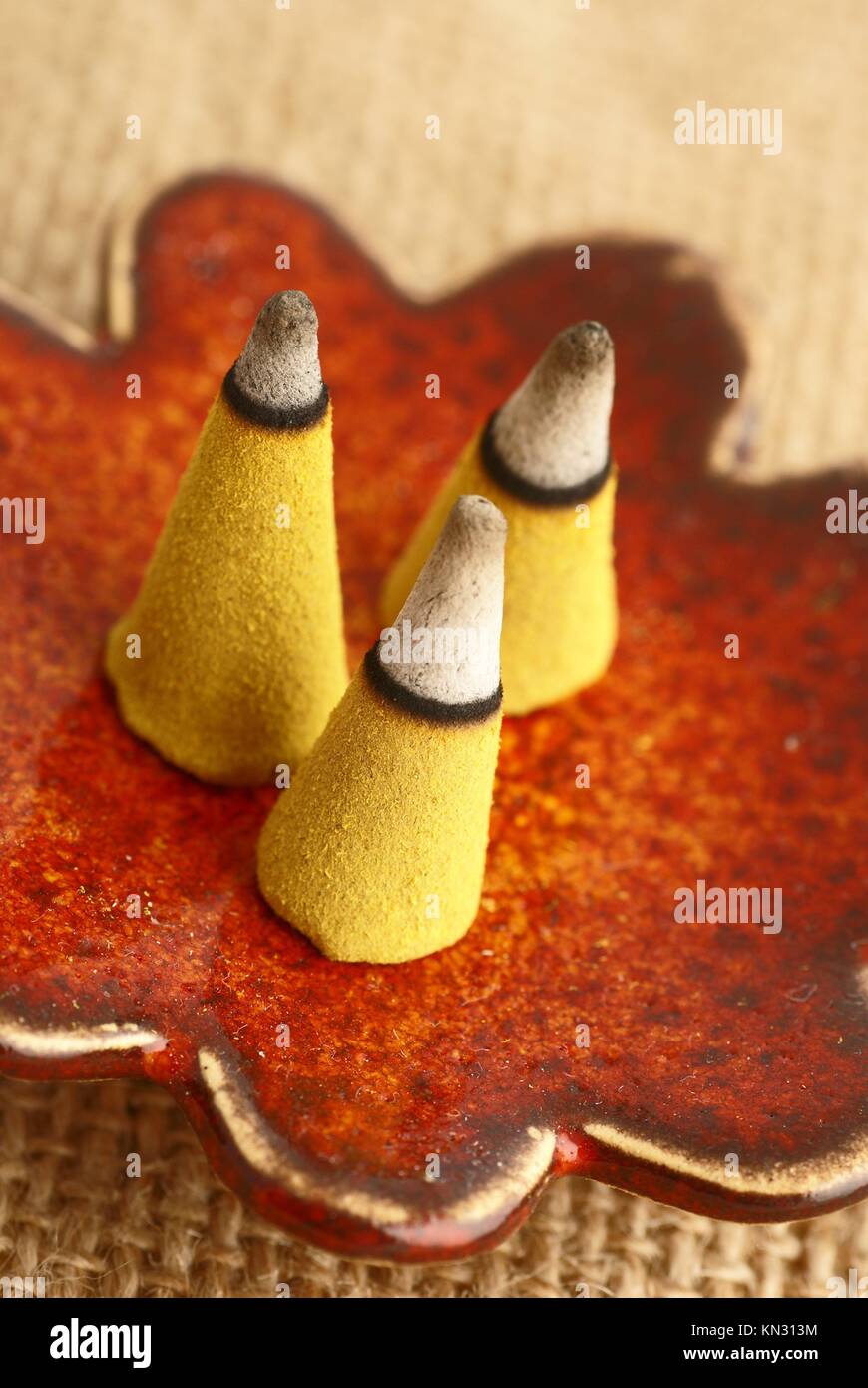 Burning incense cone hi-res stock photography and images - Alamy